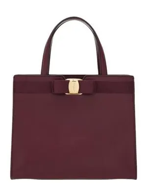 FERRAGAMO Salvatore Ferragamo Vara Bow Shoulder Bag Plum