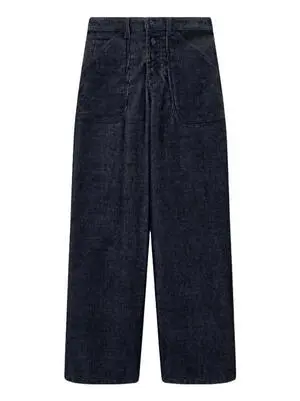 Emporio Armani Mid-rise Wide-leg Jeans - Dark Blue