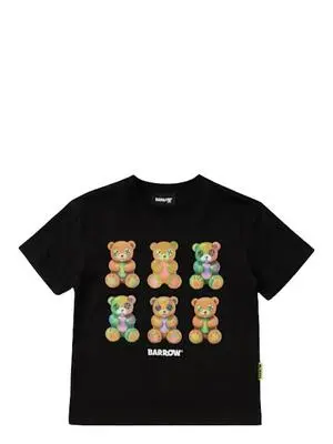 BARROW Printed Short Sleeve T-shirt - Black