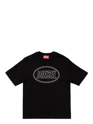 DIESEL® Crewneck Printed Top - Black
