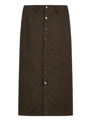 EMPORIO ARMANI Emporio Armani Knit Midi Skirt With Button Detail