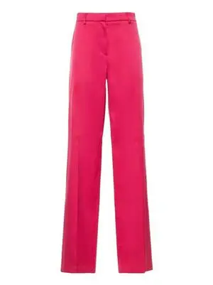 Magda Butrym High Waisted Wide Leg Tailored Trousers - Red