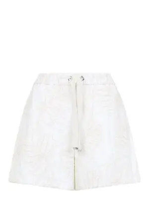 MONCLER Moncler Leaf Embroidered Drawstring Shorts