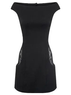 MARINE SERRE Sleeveless Mini Dress - Black