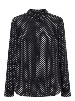 NILI LOTAN Gaia Polka-dot Silk Crepe De Chine Shirt - Blue