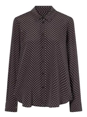 NILI LOTAN Gaia Printed Silk-crepe De Chine Shirt - Brown