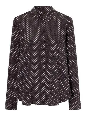NILI LOTAN Gaia Printed Silk-crepe De Chine Shirt - Navy