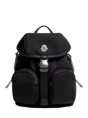 Moncler Trick Buckled Foldover Top Crossbody Bag - Black