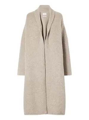 LAUREN MANOOGIAN Alpaca-blend Shawl Collar Cardigan - Neutrals