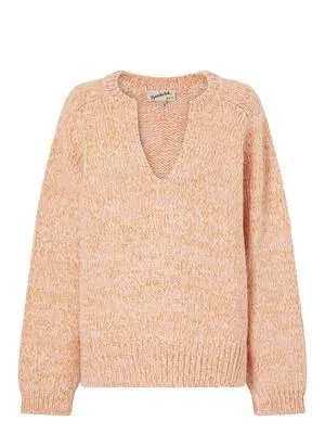 SANDERLAK Sandrlak Melange Alpaca And Wool-blend Sweater - Orange