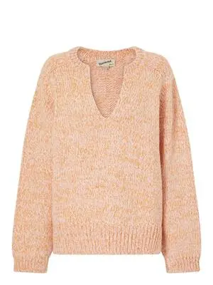 SANDERLAK Sandrlak Melange Alpaca And Wool-blend Sweater - Orange