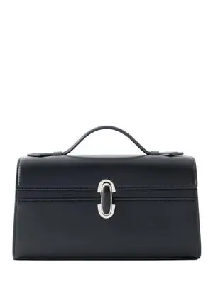 Savette Symmetry Pochette Leather Tote - Black