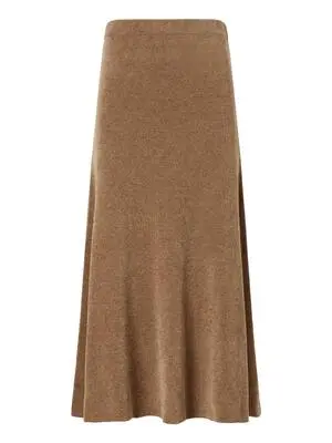 Gabriela Hearst Muir Ribbed Silk Maxi Skirt - Camel