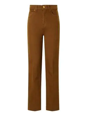 JAMIE HALLER The Kenickie Blind Crease High-waist Straight-leg Jeans - Brown