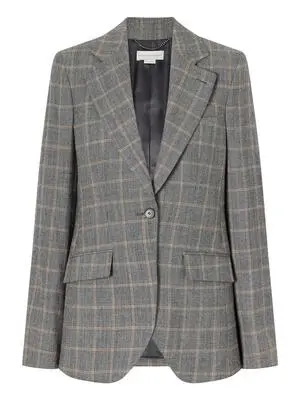 Stella McCartney Prince Of Wales Wool Blazer - Gray