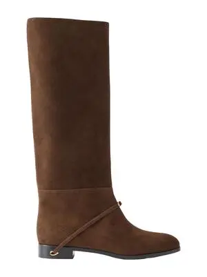 Jennifer Chamandi Thierry Suede Knee-high Boots - Brown