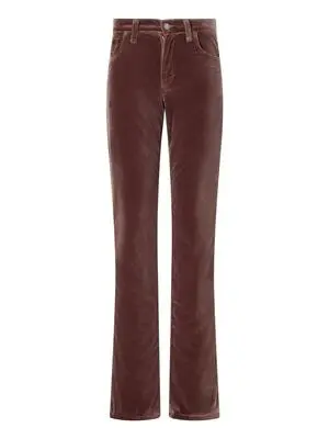 HAIKURE HAIKURE Carly Cotton-Velvet Mid-Rise Straight-Leg Pants