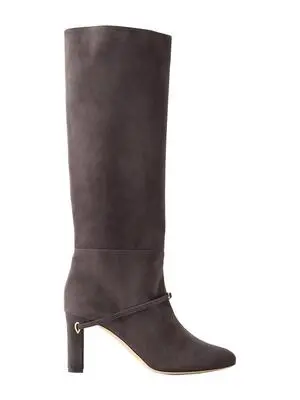 Jennifer Chamandi Samuele 85 Suede Knee-high Boots - Gray
