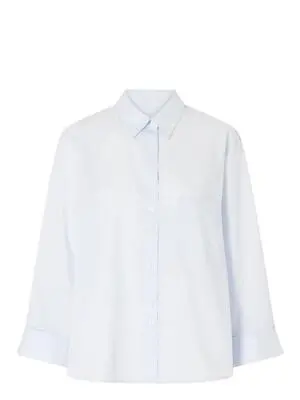 TWP The Next Morning Cotton Poplin Shirt - Blue