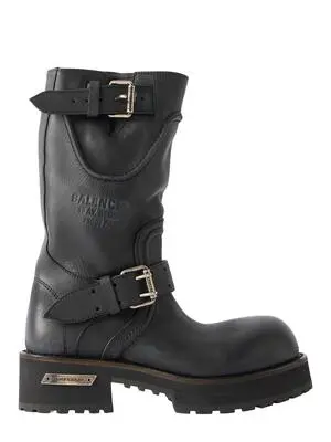Balenciaga Venom Leather Ankle Boots - Black
