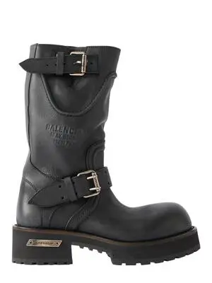 Balenciaga Venom Leather Ankle Boots - Black