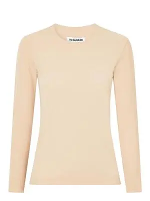 JIL SANDER Stretch T-shirt - Neutrals