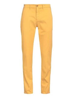HARMONT & BLAINE Cotton Lycra Gabardine Tapered Leg Pants - Yellow