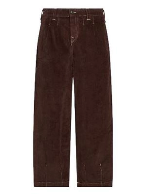 True Religion Danny Chocolate Cotton Corduroy Wide Leg Pants - Brown