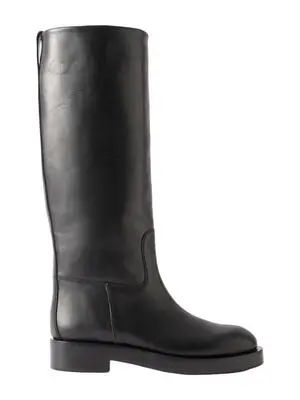 Paris Texas Napa Leather Knee High Boots - Black