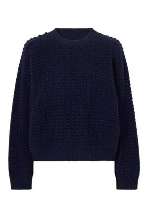 Loulou De Saison Rolf Bubble-stitch Cashmere Sweater - Blue