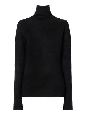 LAUREN MANOOGIAN Merino And Alpaca And Wool-blend Turtleneck - Black