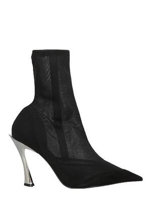 MUGLER Ankle Boots Size Textile Fibers, Leather - Black