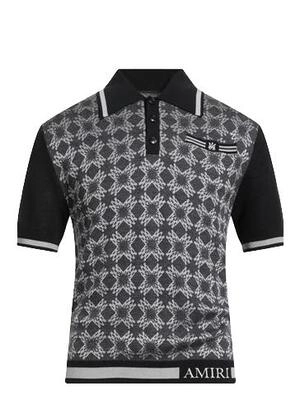 Amiri Polo Shirt Charcoal Size Wool, Viscose - Grey