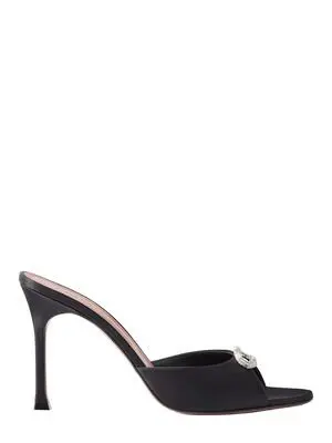 AMINA MUADDI Mini Camelia 95 Embellished Satin Sandals