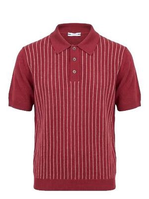 JACOB COHЁN Polo Shirt Brick Size Linen, Cotton - Red