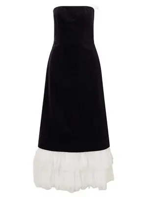 Costarellos Isabetta Strapless Midi Dress - Black