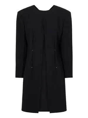 JIL SANDER Pleated Wool Blouse - Black