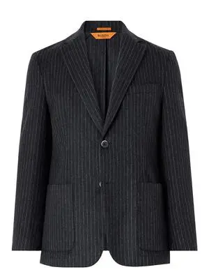 Barena Venezia Pinstriped Wool-blend Blazer - Gray