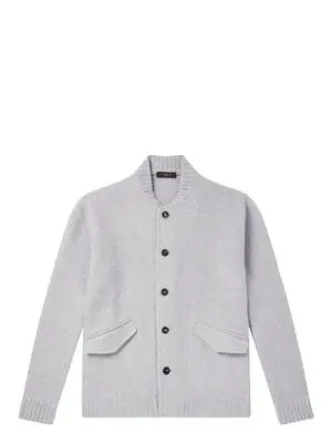 SLOWEAR Wool And Cashmere-blend Knitted Bomber Jacket - Gray