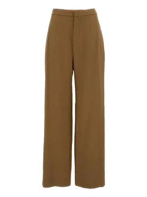 MAISON JEJIA Pantalone In Misto Lino - Beige