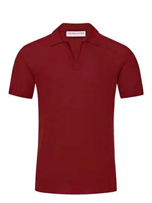 Orlebar Brown Tailored Fit Mercerised Cotton Polo Shirt - Copper Red