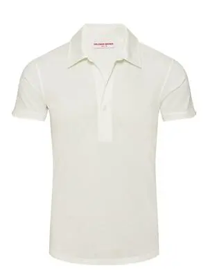 Orlebar Brown Tailored Fit Cotton-ilk Polo Hirt - Thasos Beach