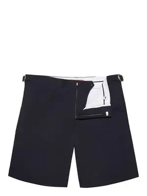Orlebar Brown Tailored Fit Seersucker Shorts In Night Iris - Blue