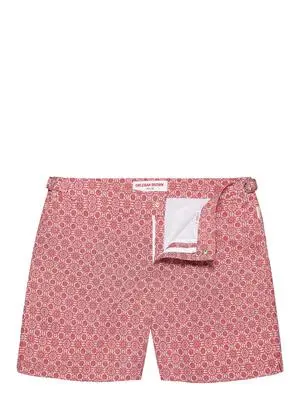 Orlebar Brown Mid-length Alchemy Print Swim Shorts - Dark Ruby