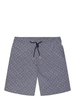 Orlebar Brown Longest-length Alchemy Print Drawcord Swim Shorts In Night Iris - Blue