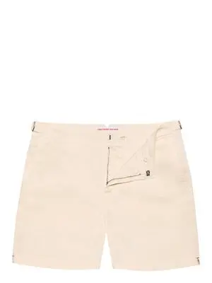 Orlebar Brown Mid-length Garment-dyed Linen-blend Shorts - Navy