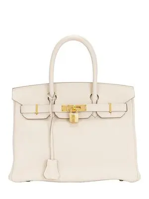Hermès Hermes Togo Birkin 30 Handbag Craie