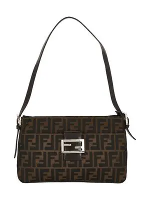 Fendi Zucca Monogram Shoulder Bag - Brown