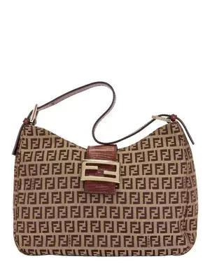 Fendi Zucchino Shoulder Bag - Brown