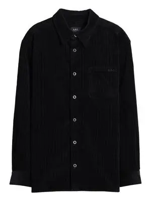 A.p.c. Mateo Corduroy Overshirt Black